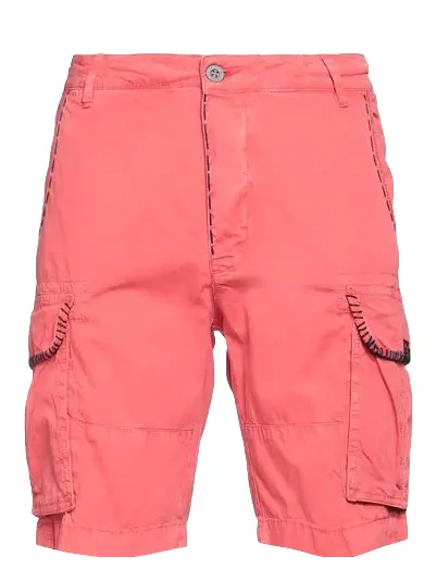 FRONT STREET 8 Cotton Cargo Bermuda Shorts - Coral