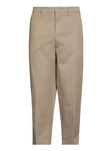 PAOLO PECORA Pants Size Cotton, Elastane - Beige