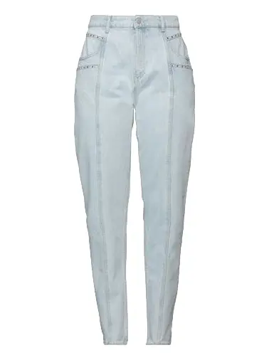 Emporio Armani Tapered Jeans With Crystal Embellishments - Blue