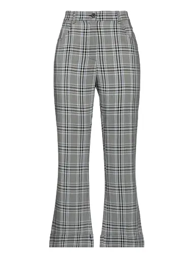 8PM Flared Tartan Flannel Pants - Black