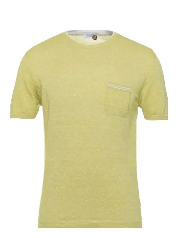 HERITAGE Cotton Blend Short Sleeve Sweater - Green