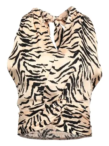 HAVEONE Tiger Print Top - Beige