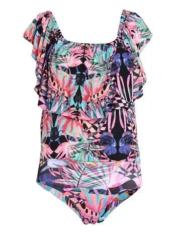 Desigual Floral Print Bodysuit - Pink
