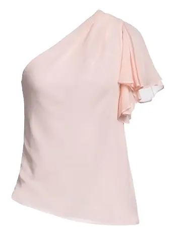 PATRIZIA PEPE SERA Crepe One-shoulder Top - Pink