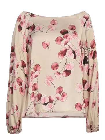 MERCI Floral Print Top - Beige