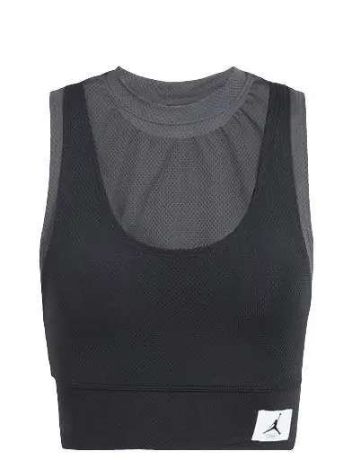 JORDAN Two-tone Sleeveless Top - Grey