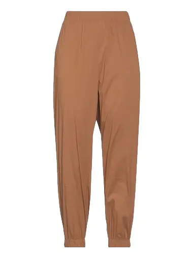 SOLOTRE Tapered Pants With Elasticized Waist - Brown