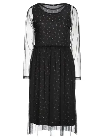 VITTORIA KEY Midi Dress - Black