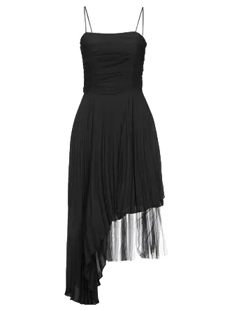 JUCCA Midi Pleated Dress - Black