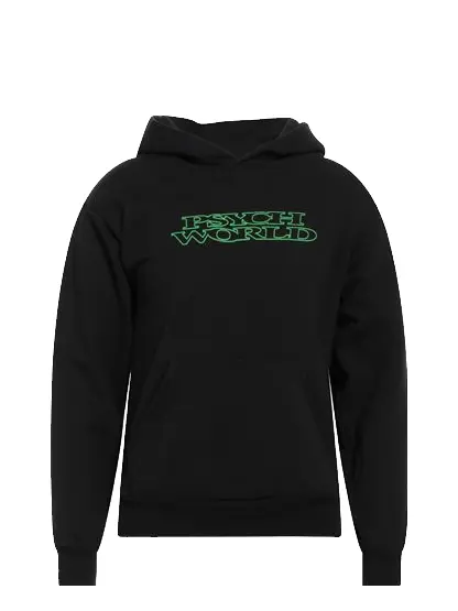 PSYCHWORLD Printed Fleece Sweatshirt - Black
