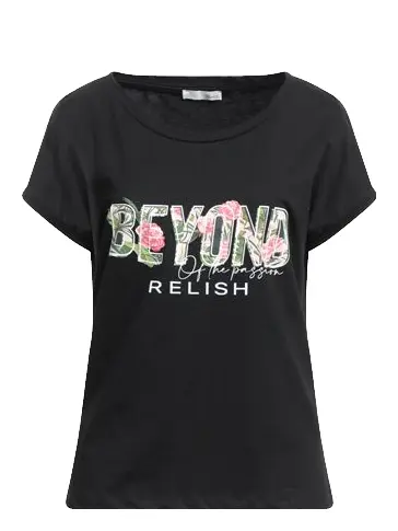 Relish Printed Cotton T-shirt - Black