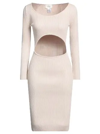 VICOLO Midi Bodycon Dress - Beige
