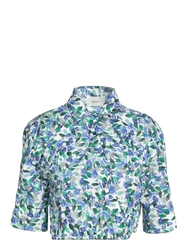 VICOLO Floral Print Shirt - Blue