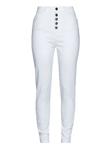 SISTE'S Gabardine Slim-leg Pants - White