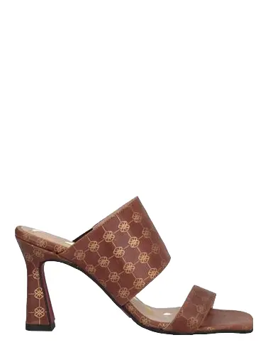 CUPLÉ Laminated Leather Sandals - Brown