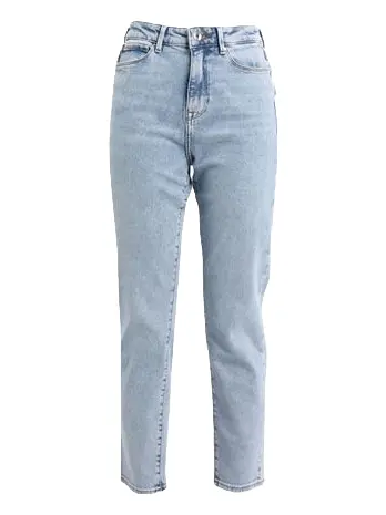 Only Mom Jeans With Five-pocket Design - Blue