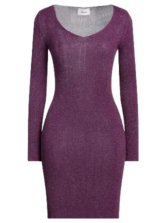 VICOLO Mini Bodycon Knit Dress - Purple