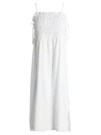 Topshop Woven Midi Dress - White