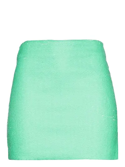 VICOLO Mini Sequined Skirt - Green