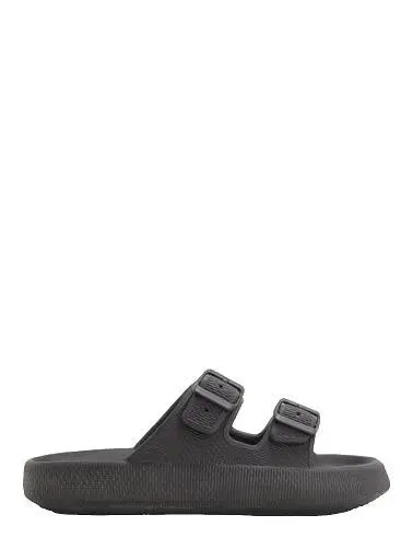 8 BY YOOX Rubber Double Strap Sandals - Black