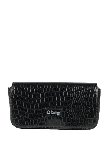 O BAG Handbag In Polyurethane, Pes, And Cotton - Black