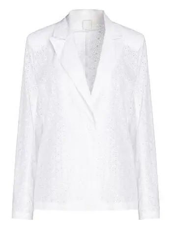 8 BY YOOX Cotton Lace Blazer - White