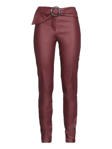 8PM Coated Slim-leg Trousers - Red