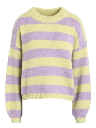 Only Striped Knit Sweater - Purple