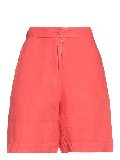 BELLWOOD Linen Bermuda Shorts - Red