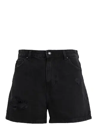 Only Cotton Denim Shorts - Black