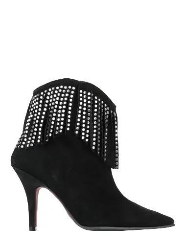 CUPLÉ Ankle Boots With Appliqués - Black