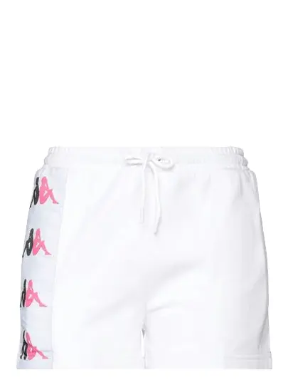 Kappa Cotton-blend Fleece Shorts - White