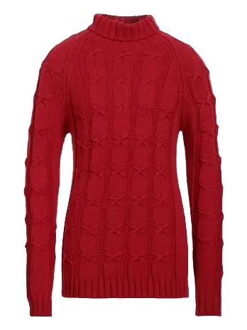SEINSE Turtleneck Knit Top - Red