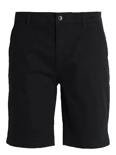 Topman Mid-rise Gabardine Chinos Shorts - Black