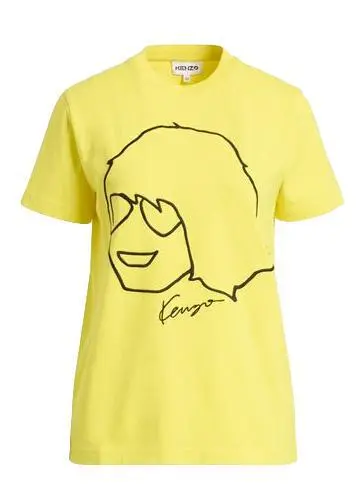 Kenzo T-shirt With Appliqués - Yellow