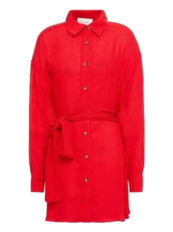 American Vintage Lyocell Long Sleeve Shirt - Red
