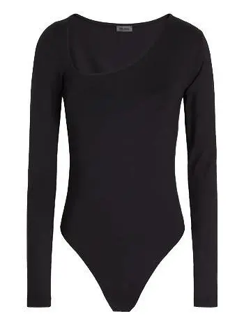 8 BY YOOX Asymmetrical Cut-out Bodysuit - Black