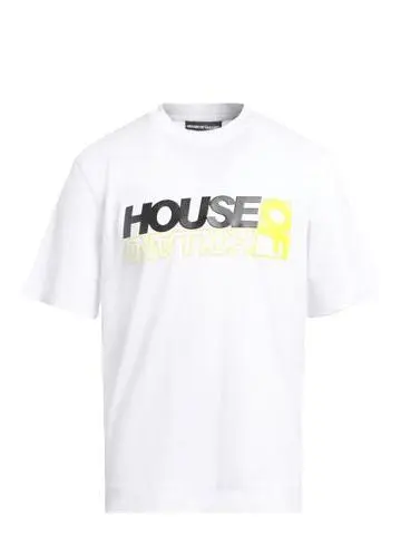 HOUSE OF HOLLAND T-shirt Size Cotton, Elastane - White