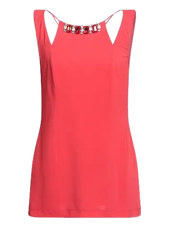 CAMILLA MILANO Sleeveless Top With Crystal Embellishments - Red