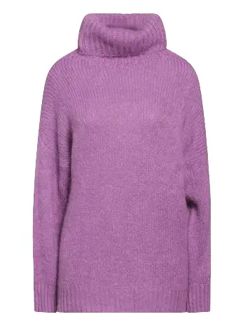 CARACTÈRE Turtleneck Knit Top - Purple