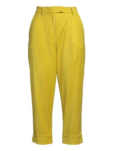 ROSÉ A POIS Gabardine Tapered Leg Trousers - Yellow