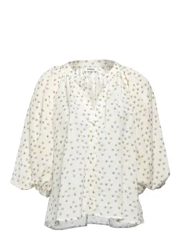Sandro Floral-print Blouse - White