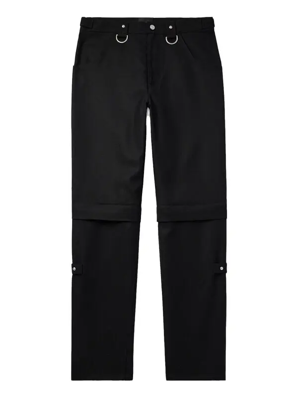 Givenchy Straight-leg Tech-virgin Wool Cargo Trousers - Black