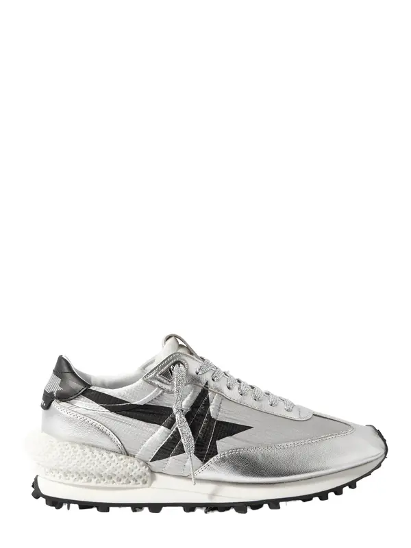 Golden Goose Marathon Leather-trimmed Ripstop Sneakers - Gray