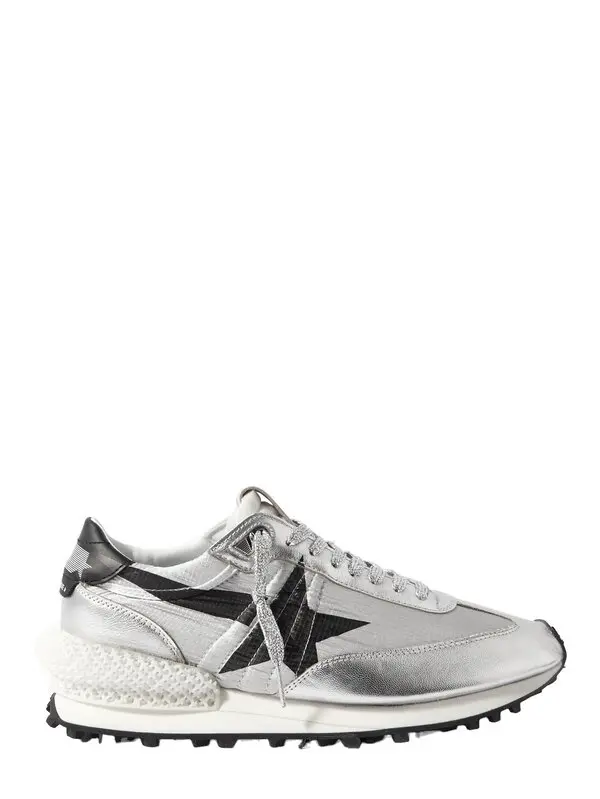 Golden Goose Marathon Leather-trimmed Ripstop Sneakers - Gray