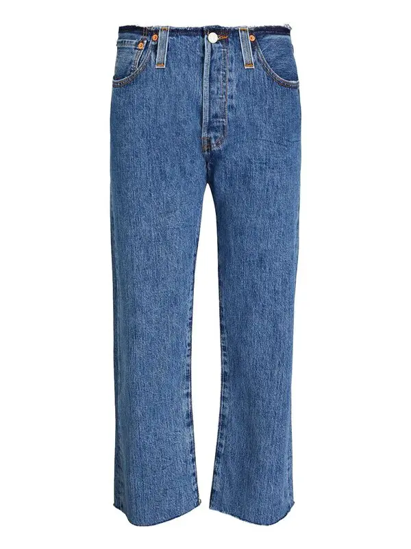 RE/DONE WITH LEVI'S Levi's Mid-rise Straight-leg Jeans - Mid Denim