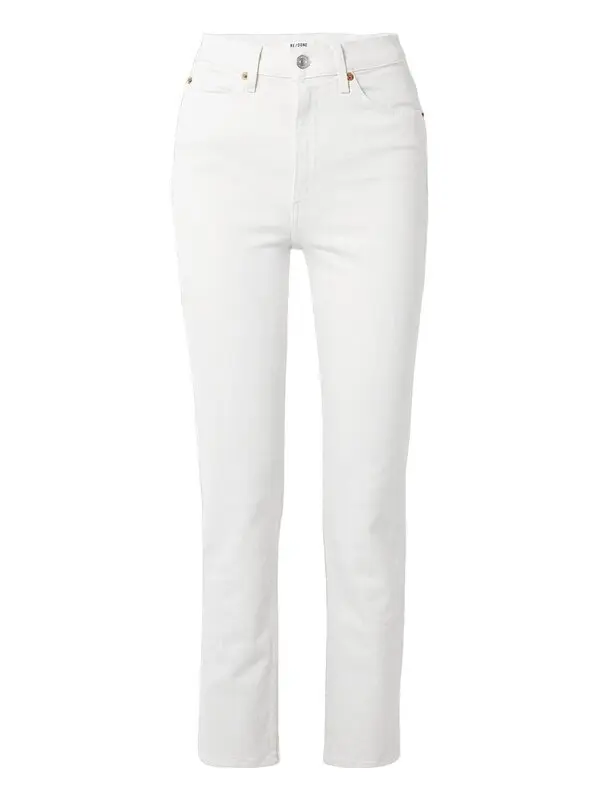 RE/DONE 70s High-rise Straight-leg Jeans - Ivory