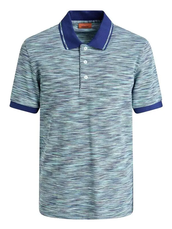 Missoni Spacedyed Cotton Polo Shirt - Indigo