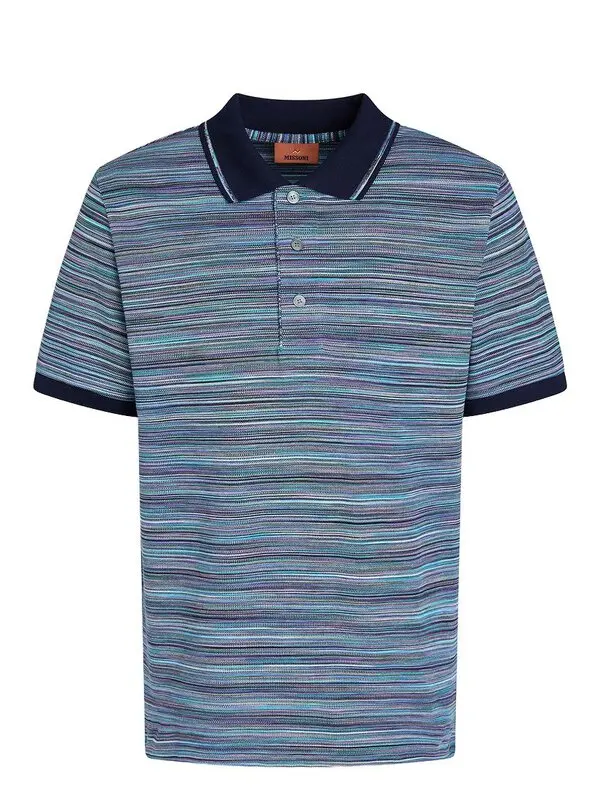Missoni Spacedyed Cotton Polo Shirt - Purple