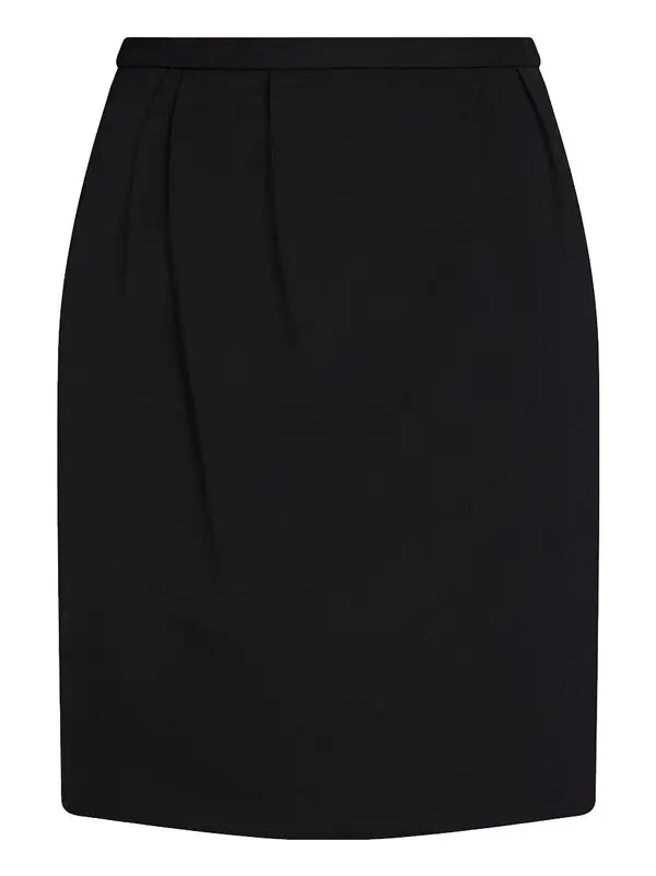 Theory Pleated Twill Mini Wrap Skirt - Black